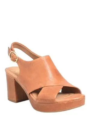 SOFFT Liv Slingback Platform Sandal - Luggage