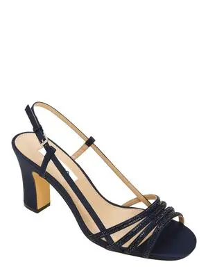 Nina Avaley Slingback Sandal New Navy Luster Satin