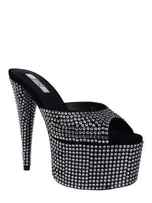 ZIGI ZIGI Karsyn Embellished Platform Sandal Black Leather
