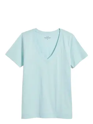 Vineyard Vines Vineyard Vines Clean Jersey V-Neck T-Shirt Aqua Haze