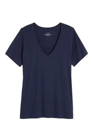 Vineyard Vines Clean Jersey V-neck T-shirt - Nautical Navy