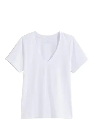 Vineyard Vines Clean Jersey V-neck T-shirt - White Cap