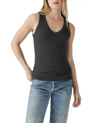 Michael Stars Michael Stars Blanche Side Ruched Tank Oxide