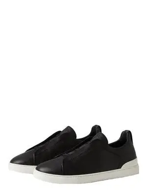 Zegna Triple Stitch™ Secondskin Low-Top Sneakers Black
