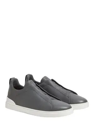 Zegna Triple Stitch™ Secondskin Low-Top Sneakers Dark Grey