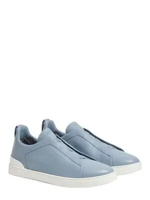 Zegna Triple Stitch™ Secondskin Low-Top Sneakers Light Blue