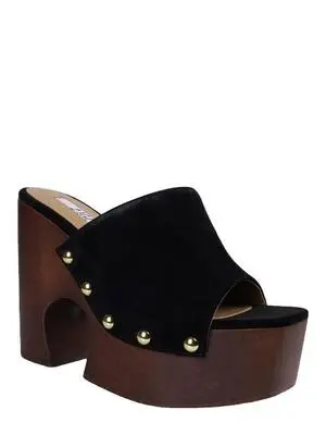 ZIGI ZIGI Atlas Platform Slide Sandal Black Suede