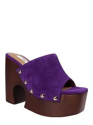ZIGI ZIGI Atlas Platform Slide Sandal Purple Suede