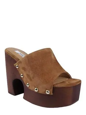 ZIGI Atlas Platform Slide Sandal - Tan Suede