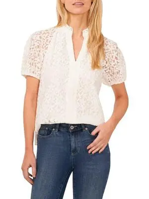CECE DUPRAZ Raglan Sleeve Lace Top - New Ivory