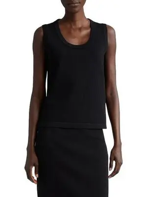 St. John Santiago Sleeveless Top - Black