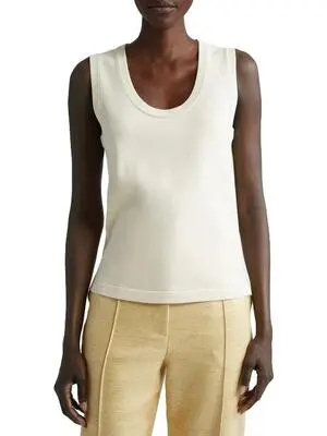 St. John Santiago Sleeveless Top - Ecru