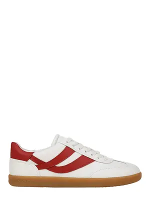 Vince Oasis Leather Sneakers Deep Ruby