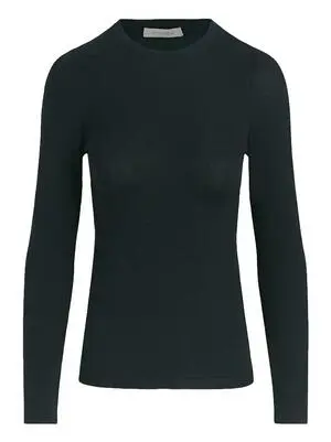 FAVORITE DAUGHTER Rib-knit Long-sleeve Top - Black