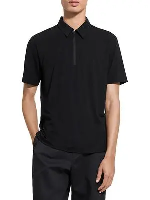 Theory Ryder Quarter Zip Polo - Black