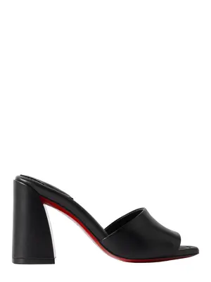 CHRISTIAN LOUBOUTIN Jane 85 Leather Mules - Black