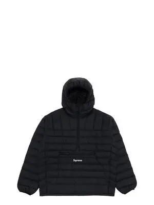 Supreme Micro Down Half Zip Hooded Pullover - Black