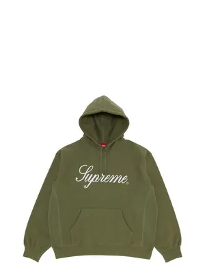 Supreme Raised Script Hooded Sweatshirt - Green