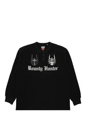 Supreme X Bounty Hunter Thermal Henley Long-sleeve Top - Black