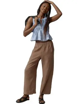 Velvet By Graham & Spencer Lola Linen Pants Cedar