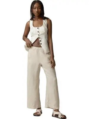 Velvet By Graham & Spencer Lola Linen Pants Sand
