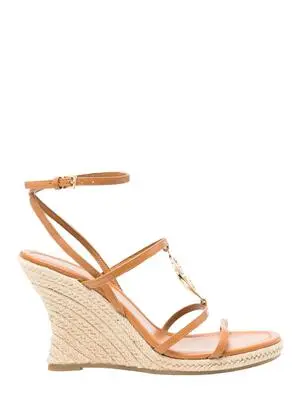 Tory Burch Miller 85mm Leather Espadrilles - Brown