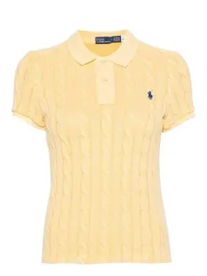 Polo Ralph Lauren Polo Pony Knitted Polo Shirt - Yellow