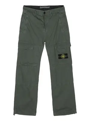 Stone Island Compass Badge Straight Trousers - Green