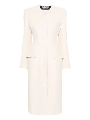 Jacquemus Le Manteau Cubo Maxi Coat - Neutrals