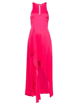 TWINSET Asymmetric Satin Dress - Pink