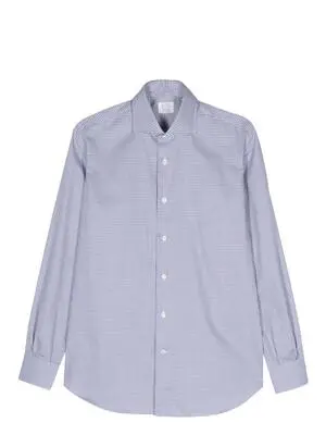 MAZZARELLI Long-sleeve Cotton Shirt - Blue