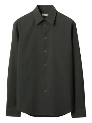 Burberry Striped Wool Shirt - Black