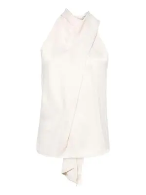 MARQUES' ALMEIDA Draped Halterneck Top - Neutrals