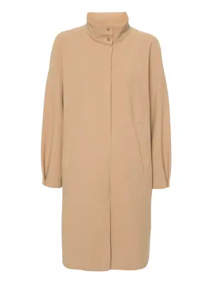 Herno Single-breasted Midi Coat - Neutrals