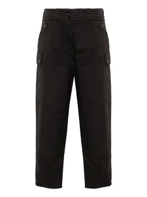 TOM FORD Tapered Cropped Trousers - Black