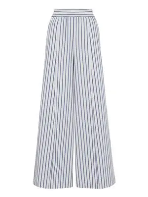 BRUNELLO CUCINELLI Brunello Cucinelli Striped Wide-Leg Trousers