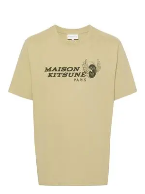 Maison Kitsuné Racing Wheels-print T-shirt - Green