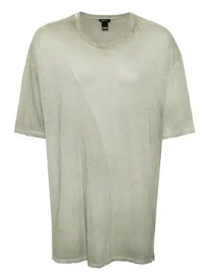 Avant Toi Drop-shoulder Mélange T-shirt - Green