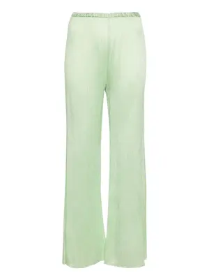 FORTE_FORTE Plissé-effect Flared Trousers - Green