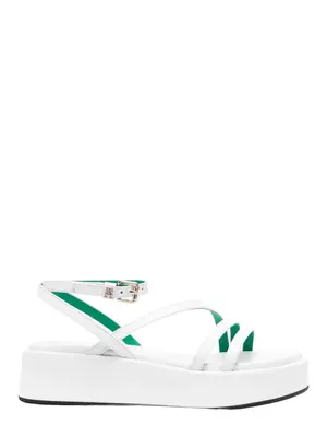 Tommy Hilfiger Leather Platform Sandals - White