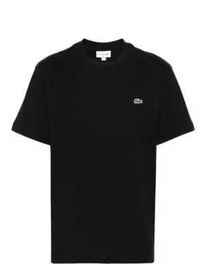 Lacoste Logo-patch Cotton T-shirt - Black