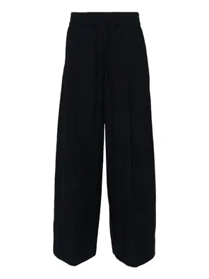 Brunello Cucinelli Poplin Wide Leg Trousers - Blue