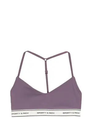 SPORTY & RICH Logo-raised Sports Bralette - Purple