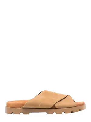Camper Camper Brutus Leather Slides Brown