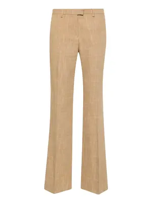 Etro Slub-texture Tailored Trousers - Brown