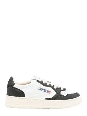 AUTRY Logo-patch Leather Sneakers - Black