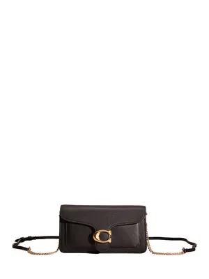 COACH Tabby Chain Clutch - Brass/black