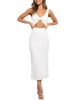 PETAL & PUP Petal & Pup Apollo Cutout Midi Dress White