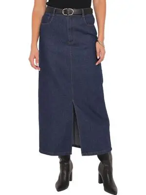 PETAL & PUP Petal & Pup Dana Denim Midi Skirt Midnight
