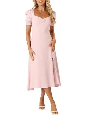 PETAL & PUP Franklin Puff Sleeve Dress - Pink